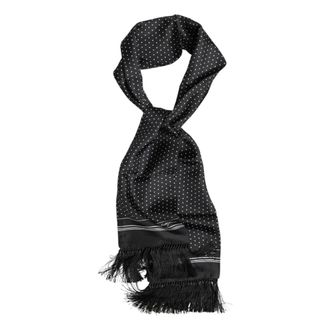 Dolce & Gabbana Homme, Accessoires, Noir, Taille: ONE Size Skinny Silk Scarf