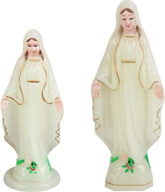 Cabilock 2st Jungfrau Maria Kunsthandwerksdekor Aus Kunststoff Dame Von Lourdes-Statue Kirche Marienstatue Religiöser Garten Kirchendekoration -Statue Sammlung