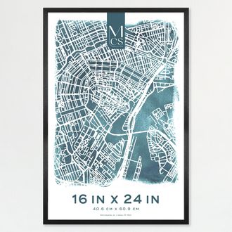 MCS Edgeline Metall Posterrahmen Back-Loading Bilderrahmen für Wandkunst 16 x 24 Zoll schwarz