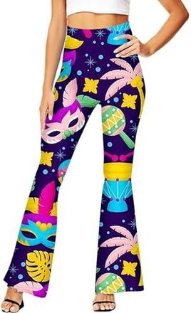 Generic Pantalon Jogging Femme Large Droit Enceinte Pliss&eacute; Yoga Treillis Tendance Cuire Ciel Original Girlfriend City &Eacute;lasthanne Forte Am&eacute;ricaine Braguette Po