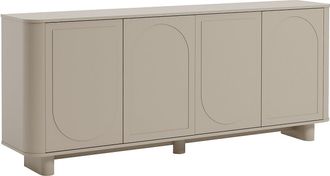 Vente-Unique Sideboard - 4 T&uuml;ren - Taupe - BRISTANA