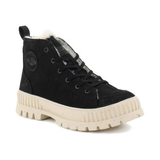 Palladium Bottes &agrave; lacets en daim - Femme - Chaussures - Noir - Taille: 37 EU