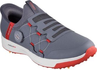 Skechers Mens Go Golf Elite Vortex Slip Ins Sneaker, Charcoal Syntehtic Red Trim, 45.5 EU