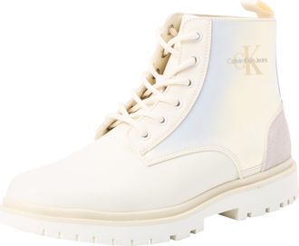 Calvin Klein Jeans Damen Mid Boot Stiefel Eva Boot Mid Lace Up zum Schnüren, Weiß (Creamy White/Eggshell), 36