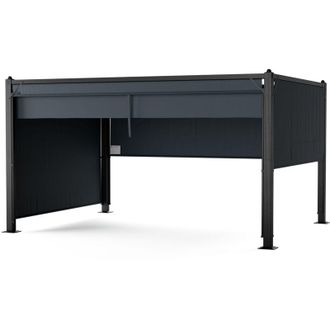 Blumfeldt Blumfeldt Pantheon Cortina Tonnelle 3x4 m Cadre Aluminium, Toit & Panneaux Lat&eacute;raux R&eacute;glables, R&eacute;sistant aux Intemp&eacute;ries, Tonnelle de Jardin
