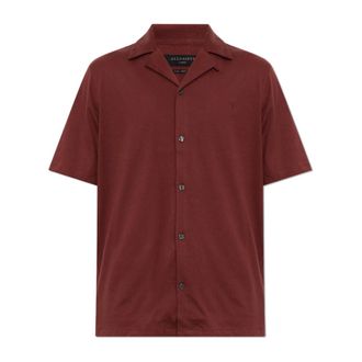 AllSaints Homme, Chemises, Rouge, Taille: L Hudson Relaxed Fit Ramskull Shirt