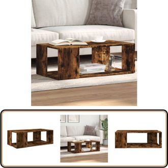 vidaXL Vidaxl - Couchtisch R&auml;uchereiche 89,5x48x30 cm Holzwerkstoff - Couchtisch - Wohnzimmerschreibtisch - Beistelltisch - Esszimmertisch - Holzm&ouml;bel