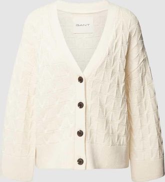 GANT Strickjacke aus Baumwoll-Woll-Mix