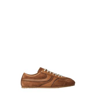 Dries Van Noten Wildleder Sneakers mit Lederpanels - - Shoes - Damen - Braun - 36 EU