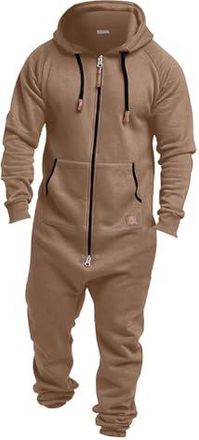 Generic Combinaison Pyjama Homme Polaire Grenouillere Homme Combi Pyjama Onesie Tout en Un Chaud en Polaire Onesie Rompe Jumpsuit Zipp&eacute; Sleepwear Ample Pyjama