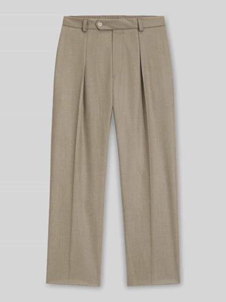 HUGO BOSS Relaxed Fit Bundfaltenhose aus reiner Schurwolle Modell TROUSERS-252_DB - BECKHAM x BOSS