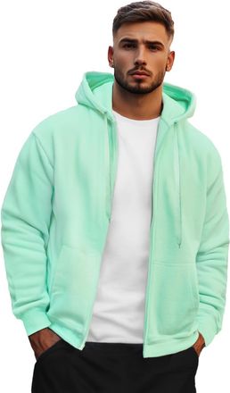 OZONEE Herren Hoodie Sweatjacke Kapuzenpullover Sweatshirt Farbvarianten Kapuzenjacke Kapuzenpulli mit Rei&szlig;verschluss Langarm Sport Style Casual Fitness Trai