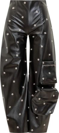 A.W.A.K.E. A.w.a.k.e. Mode, Femme, Pantalons, Noir, Taille: 34 FR Wide Pantalons