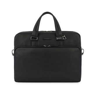 Piquadro Sac dordinateur en cuir avec compartimemt pour iPadPro 12-9 et protection antichoc - Homme - Sacs - Noir - Taille: ONE Size