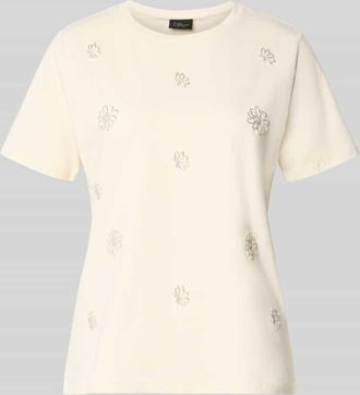 s.Oliver Black Label Slim Fit T-Shirt aus Baumwoll-Mix