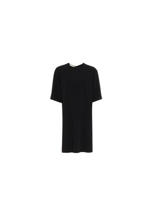 Gucci Black cotton jersey web stripe oversize T-shirt dress Size S