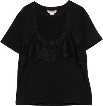 Twinset Femme, Tops, Noir, Taille: 40 FR T-shirts et polos