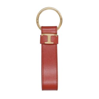 Tod's Homme, Accessoires, Brun, Taille: ONE Size Porte-cl&eacute;s Logo T Timeless