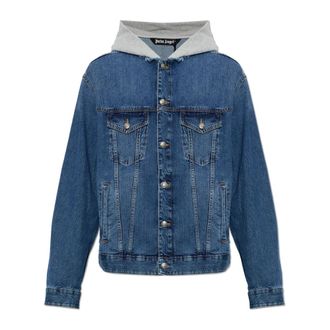 Palm Angels Denimjacke mit Vintage-Effekt - - Jackets - Herren - Blau - S