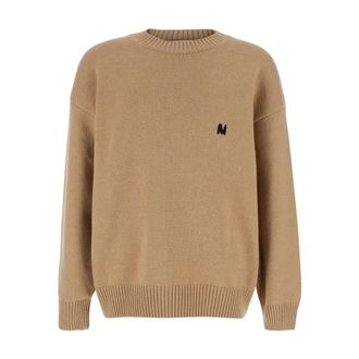 Msgm Rundhalspullover - - Knitwear - Herren - Beige - M