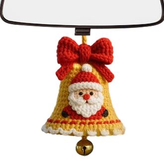 Generic Geh&auml;kelter Weihnachtsmann Glocke Ornament - Handgestrickte DIY-Dekoration, entz&uuml;ckendes -Accessoire | Festlicher Touch Urlaub Wohnkultur Geschenk