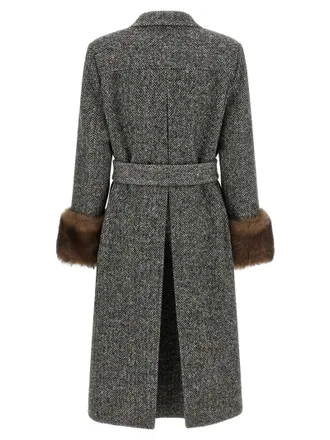 Valentino Garavani Mossi Coat - Gray