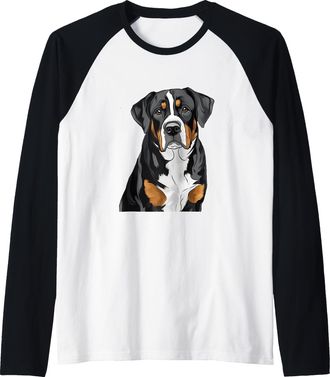 Whyitsme Design Großer Schweizer Sennenhund Illustration Raglan