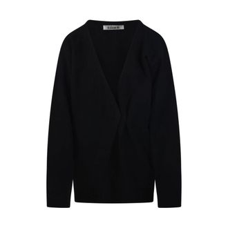 R&oacute;he Cardigan mit Carmen-Ausschnitt - - Knitwear - Damen - Schwarzk - M