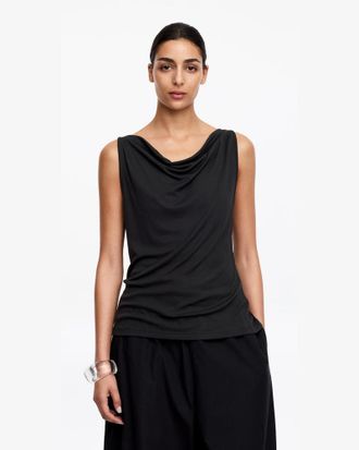 Arket Drapiertes Tanktop -Schwarz