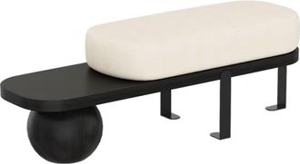 Generic Schuhbank mit Sitzfl&auml;che Massivholzrahmen Belastbarkeit 200 Kg Sitzbank mit Stauraum Sitzfl&auml;che aus Wollflor f&uuml;r Eingangsbereich, Wohnzimmer(Black,120