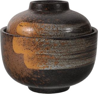 Pretyzoom Japanische Keramik Suppenschale Mit Deckel Lebensmittelechte Glasierte Keramik W&auml;rmespeicherung F&uuml;r Suppen Ged&auml;mpfte Eier Und Desserts