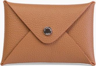 Le Tanneur Pochette enveloppe en cuir grain&eacute;