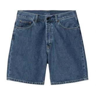 Carhartt Work in Progress Blaue Heavy Stone Wash Denim Shorts - - Shorts - Herren - Blau - W33