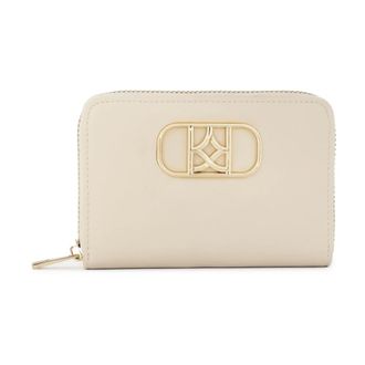 Kazar Femme, Accessoires, Blanc, Taille: ONE Size Portefeuille &agrave; fermeture &eacute;clair de couleur blanc cass&eacute;