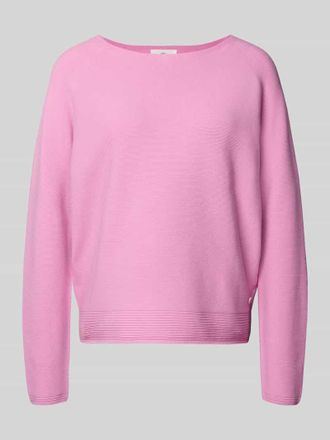 Fynch-Hatton Strickpullover mit Rundhalsausschnitt und Label-Detail