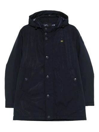 Blauer Kapuzenjacke mit Knöpfen