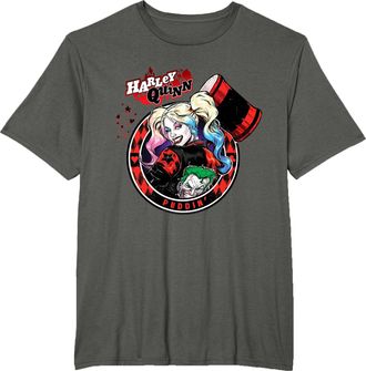 DC Comics Batman Harley Quinn Joker Patch T-Shirt