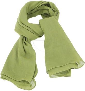 Guru Shop Foulard indien en coton, léger, 100 x 100 cm, vert, homme/femme, coton