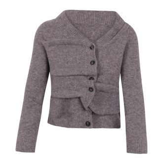Diesel Strickjacke mit Crinkle-Design - - Knitwear - Damen - Grau - M