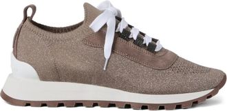 Brunello Cucinelli Femme, Chaussures, Beige, Taille: 38 1/2 EU Chaussures Plates