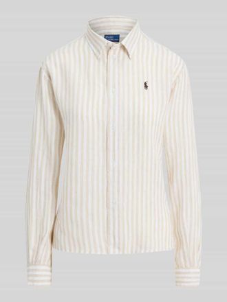 Polo Ralph Lauren Boxy Fit Leinenbluse mit Allover-Muster