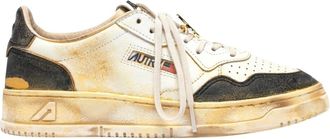 Autry Medalist Low Super Vintage - Homme - Chaussures - Blanc - Taille: 42 EU