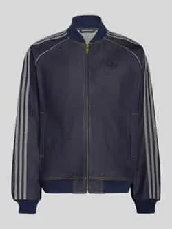 adidas Originals Loose Fit Jeansjacke aus reiner Baumwolle mit Logo-Stitching