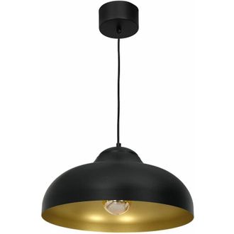 Licht-Erlebnisse Licht-erlebnisse - H&auml;ngelampe E27 &oslash; 40 cm Schwarz Gold aus Metall Modern H&auml;ngeleuchte K&uuml;che