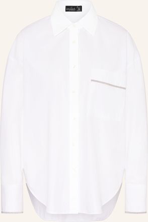 van Laack Van Laack Hemdbluse Vl-Bena-w36kpb Mit Schmucksteinen weiss