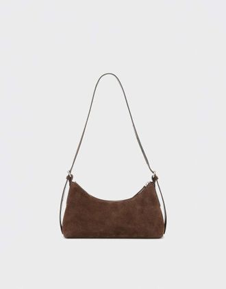 Vagabond Shoemakers Bari sac bandouli&egrave;re mini en daim couleur caf&eacute;-Marron