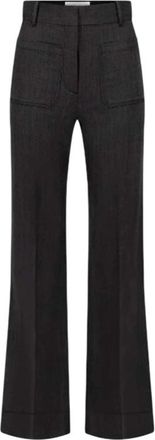 Victoria Beckham Patch-pocket Wide-leg Trousers