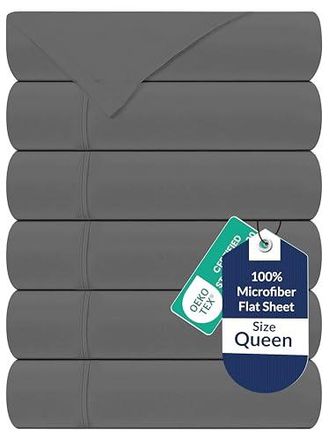 Royale Linens BettlakenSet Oberlaken ultraweich und atmungsaktiv geb&uuml;rstete 1800 Mikrofaser Knitter und schmutzabweisend Hotelqualit&auml;t QueensizeBettlaken separat er