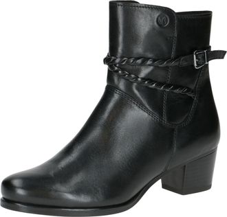 Caprice Damen Stiefeletten mit Absatz mit Reißverschluss Elegant, Schwarz (Black Nappa), 38.5 EU