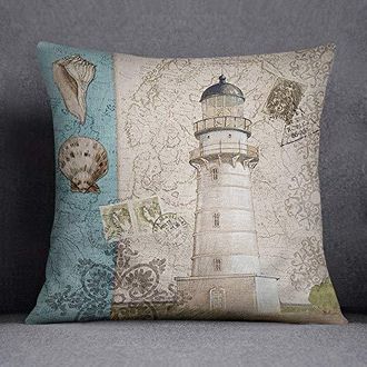 Bonamaison Le Jardin du Lin Kissenhüllen, Cotton, Mehrfarbig, 45x45